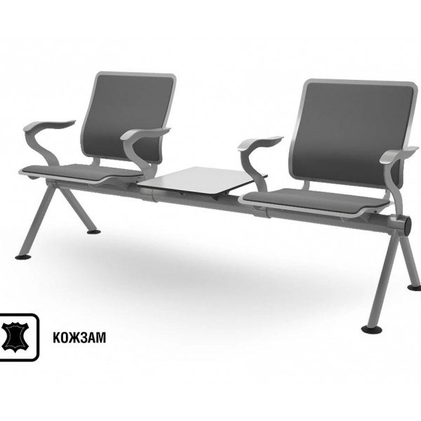 Многоместная секция Lucky+ 4П (А 25А) столик,четыре подлокотника